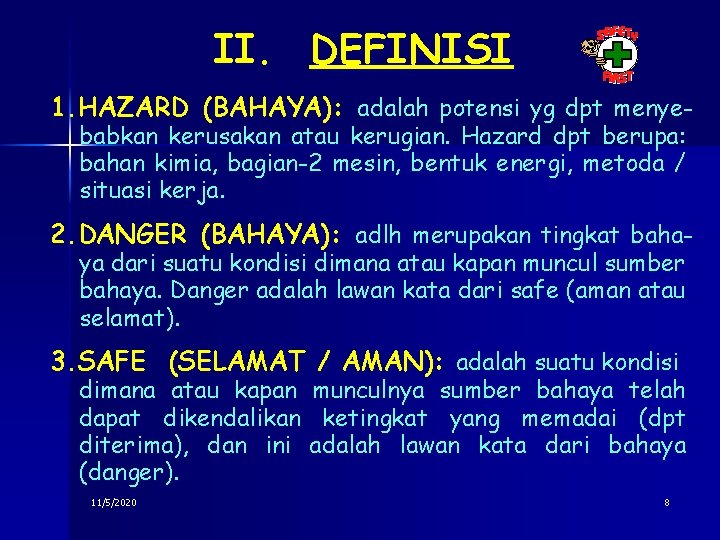 RISK ASSESSMENT 1152020 1 2 SASARAN TRAINING MEMJELASKAN