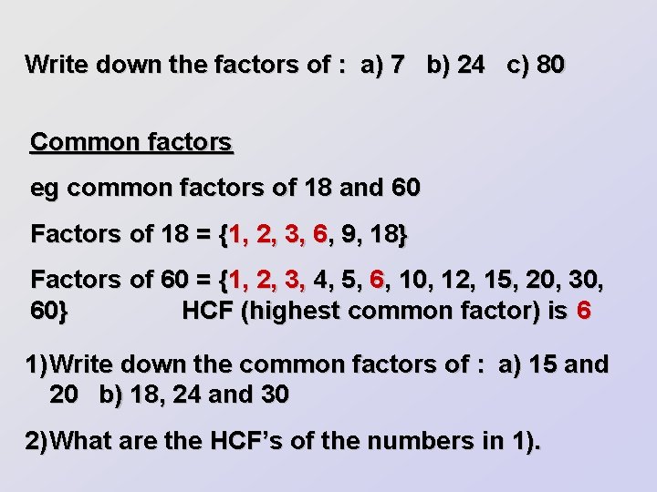 Multiples 1 2 3 4 Counting Numbers Multiplying