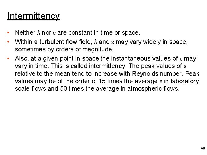 Lecture 9 Kolmogorovs Theory Applied Computational Fluid Dynamics