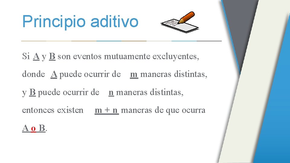 Unidad 5 Combinatoria Men Principio multiplicativo aditivo y