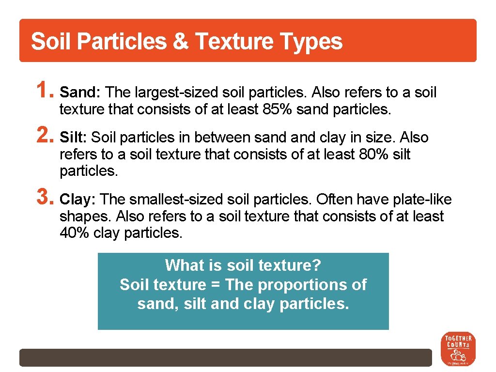 Whats In Your Soil Table of Contents SOIL