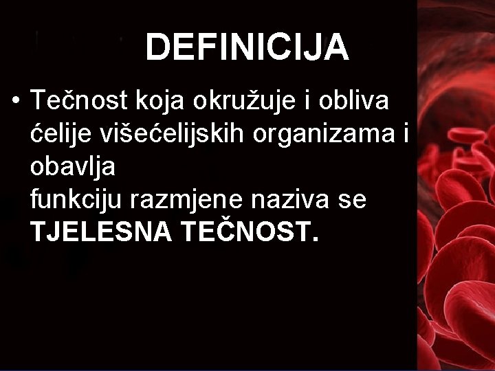 Tjelesne tenosti kod beskimenjaka i kimenjaka DEFINICIJA Tenost