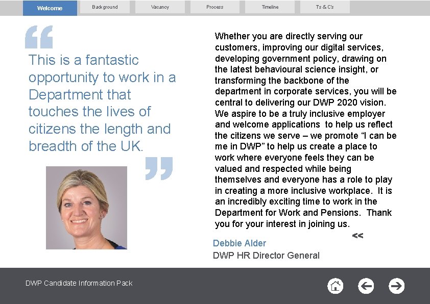 DWP Candidate Pack Job Role Administrative Officer National