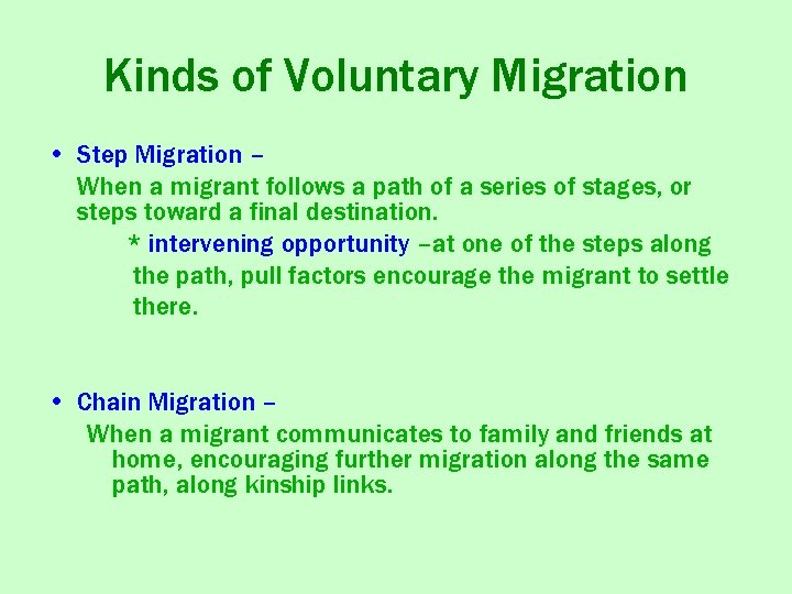 Migration Chapter 3 Key Question What is Migration
