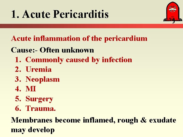 Pathophysiology L 6 Pathophysiology Of CVD Prof Fakhir