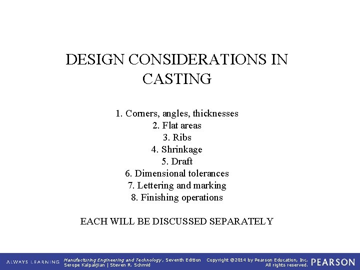 Chapter 12 Metal Casting Design Materials and Economics