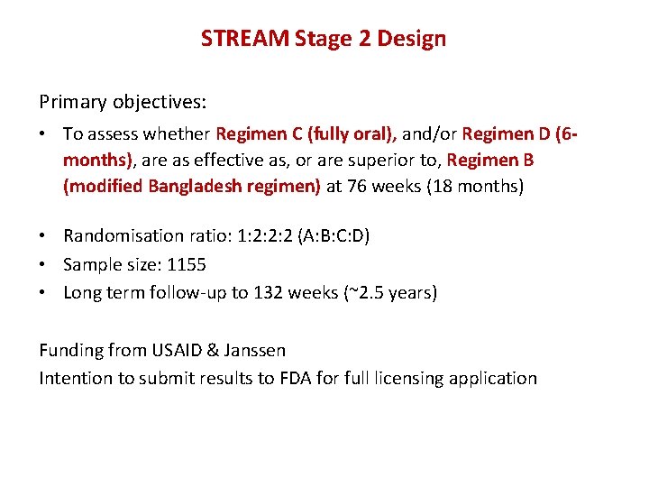 STREAM Trials Andrew Nunn MRC Clinical Trials Unit