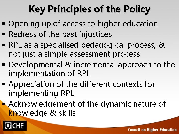 Implementation of Recognition of Prior Learning RPL in