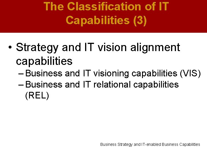 Business Strategy and ITenabled Business Capabilities Fits Misfits
