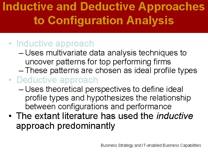 Business Strategy and ITenabled Business Capabilities Fits Misfits