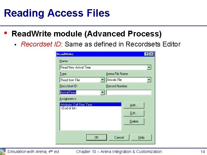 Arena Integration and Customization Chapter 10 Last revision