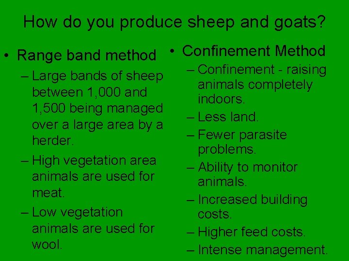 Exploring the Sheep Goat Industry Lesson Interest Approach
