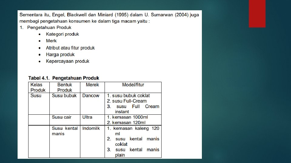 PENGETAHUAN PRODUK DAN KETERLIBATAN KONSUMEN ANGGA MARTHA MAHENDRA