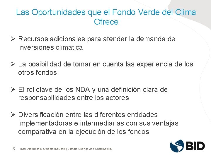 El Fondo Verde del Clima desde la perspectiva