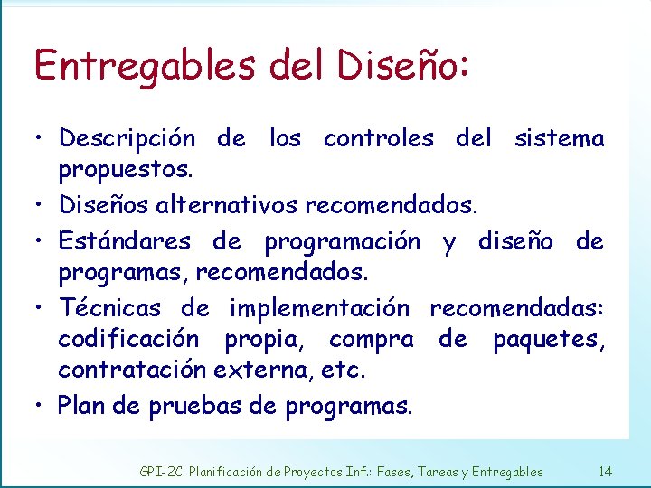 Planificacin de Proyectos Inf fases tareas y entregables