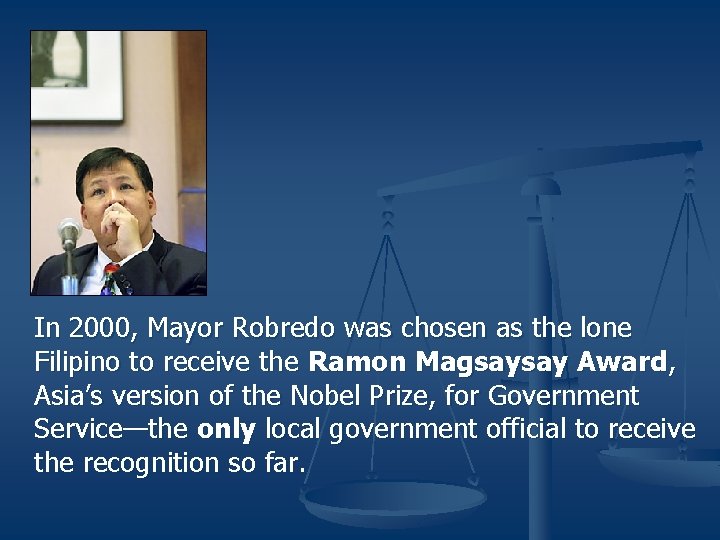 Mayor Jesse M Robredo Naga City Philippines At