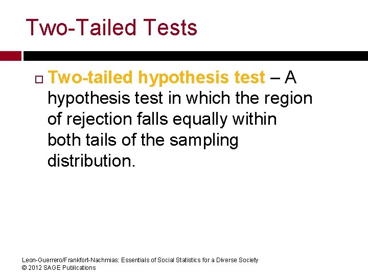 CHAPTER 7 TESTING HYPOTHESES LeonGuerrero and FrankfortNachmias Essentials