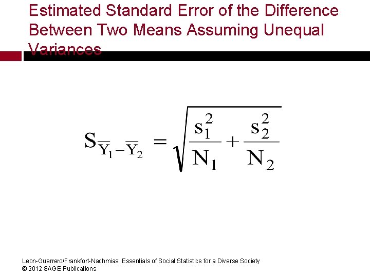 CHAPTER 7 TESTING HYPOTHESES LeonGuerrero and FrankfortNachmias Essentials
