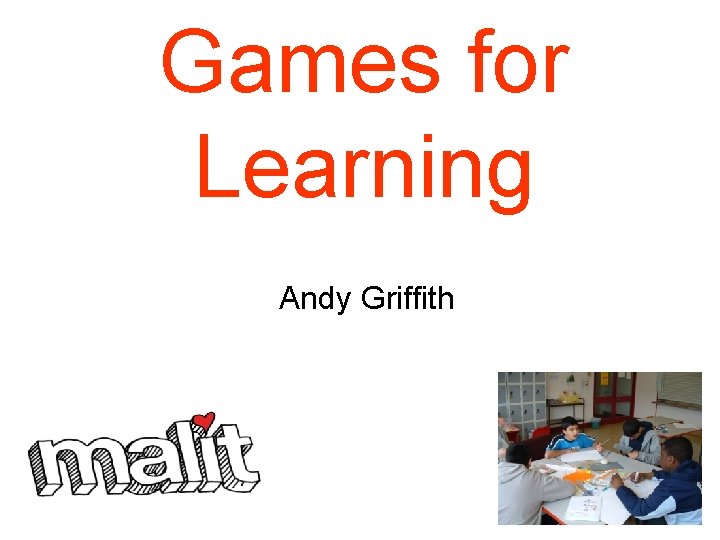 Games for Learning Andy Griffith Outline for the