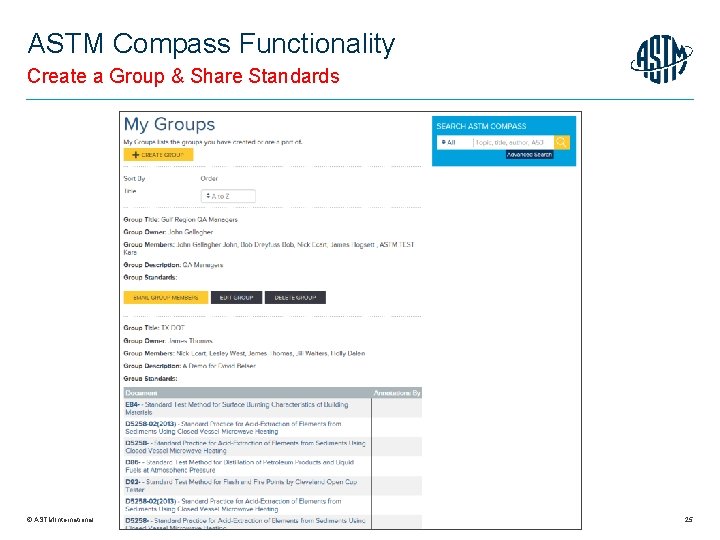 ASTM Compass For EIFL www astm org ASTM