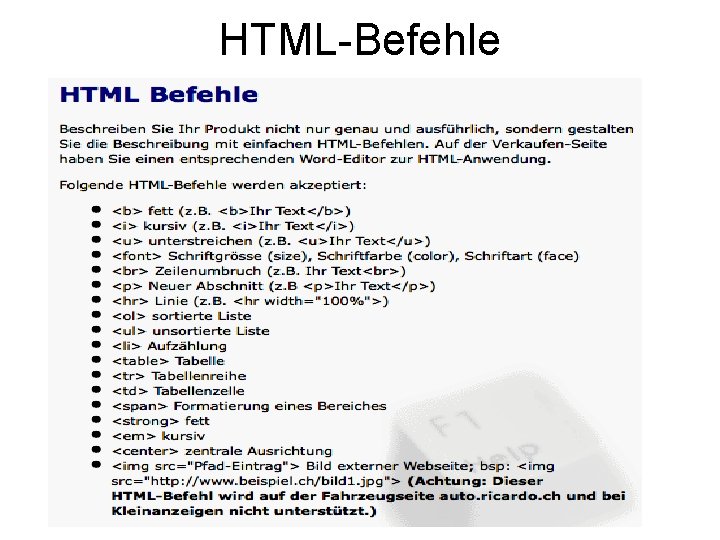 Anbieten und Kaufen per Internet Inhalt Teil 1