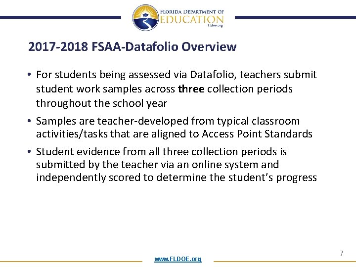 2017 2018 Florida Standards Alternate Assessment Performance Task