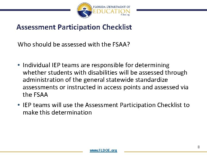 2017 2018 Florida Standards Alternate Assessment Performance Task