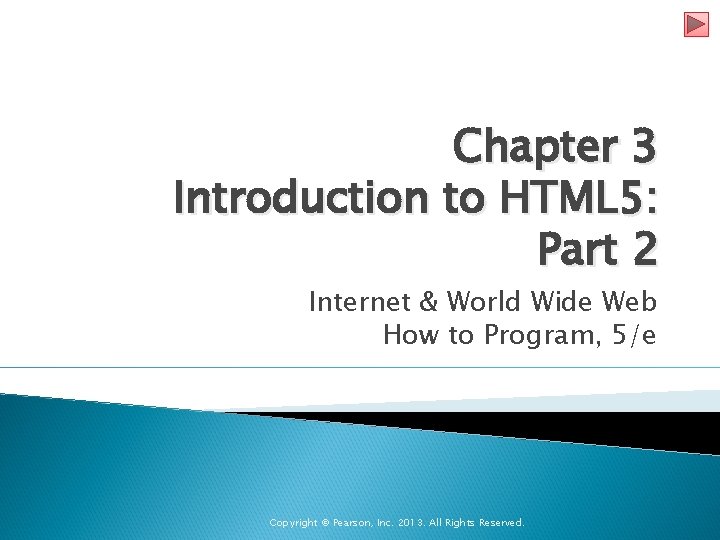 Chapter 3 Introduction to HTML 5 Part 2