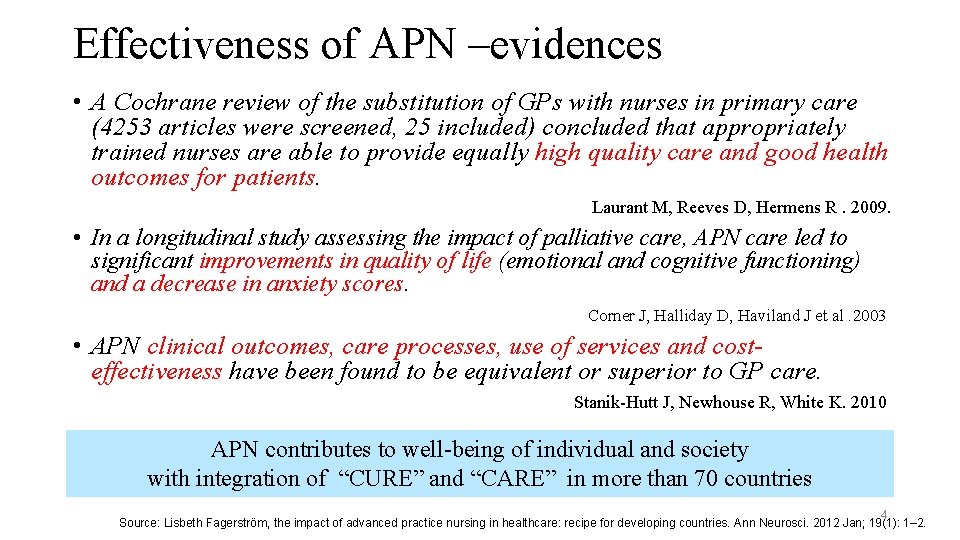 Advanced Practice Nurse System focused on Japans system