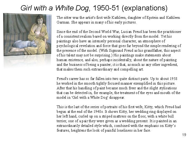 About People Lucian Freud 1 Enduring Understanding Students