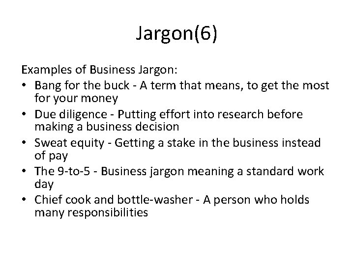 Business Jargon Definition English Biusnsse Business Jargon Definition English Biusnsse
