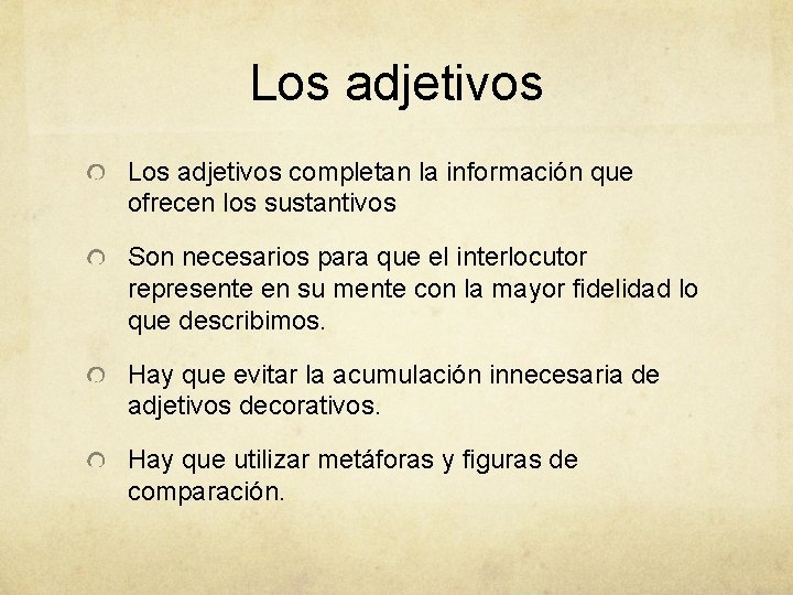 La descripcin oral Pautas Qu es describir Describir