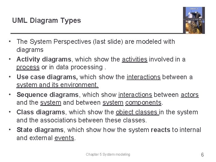 Chapter 5 System Modeling Lecture 1 Chapter 5