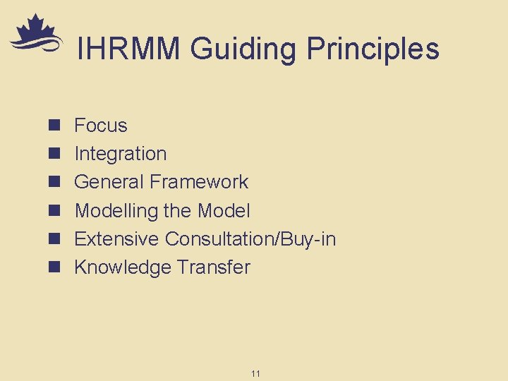 Integrated Human Rights Maturity Model ContextBackground n Canadian