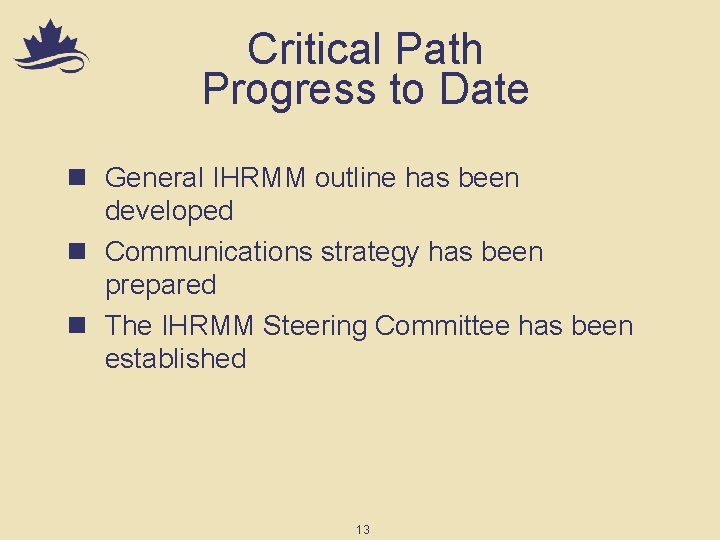 Integrated Human Rights Maturity Model ContextBackground n Canadian