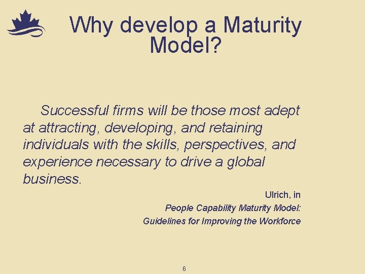 Integrated Human Rights Maturity Model ContextBackground n Canadian