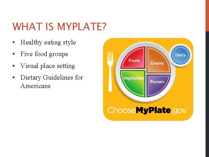 BUILD A HEALTHY PLATE FEATURING THE NEW 2015