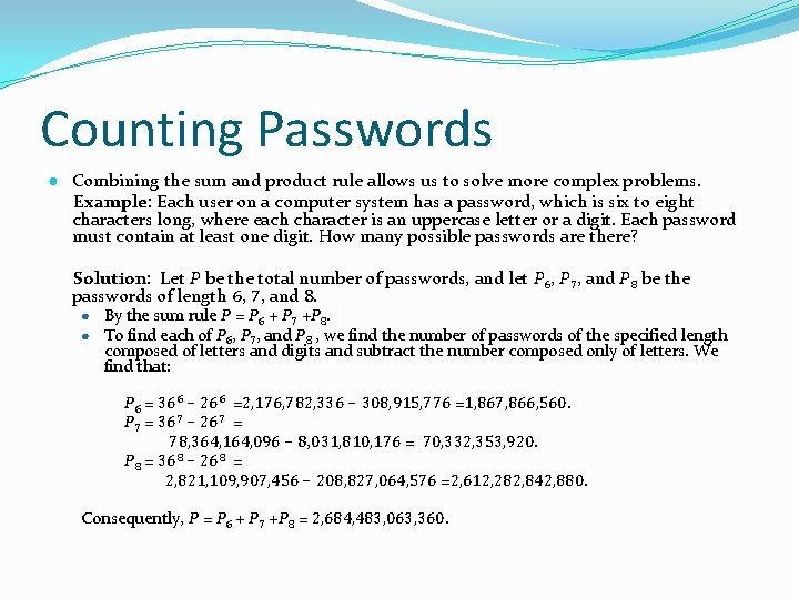 Counting Chapter 6 With QuestionAnswer Animations Copyright Mc