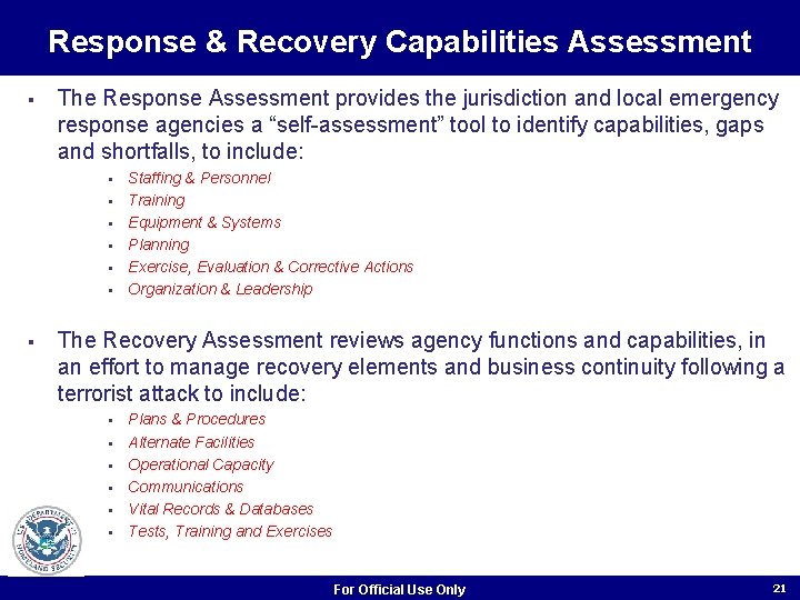 Terrorism Risk Assessment and Management TRAM Methodology Overview