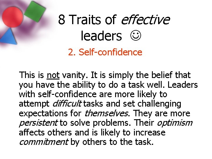 8 Traits of effective leaders 1 High energy