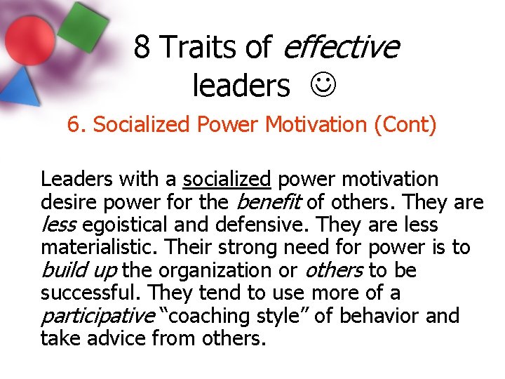 8 Traits of effective leaders 1 High energy