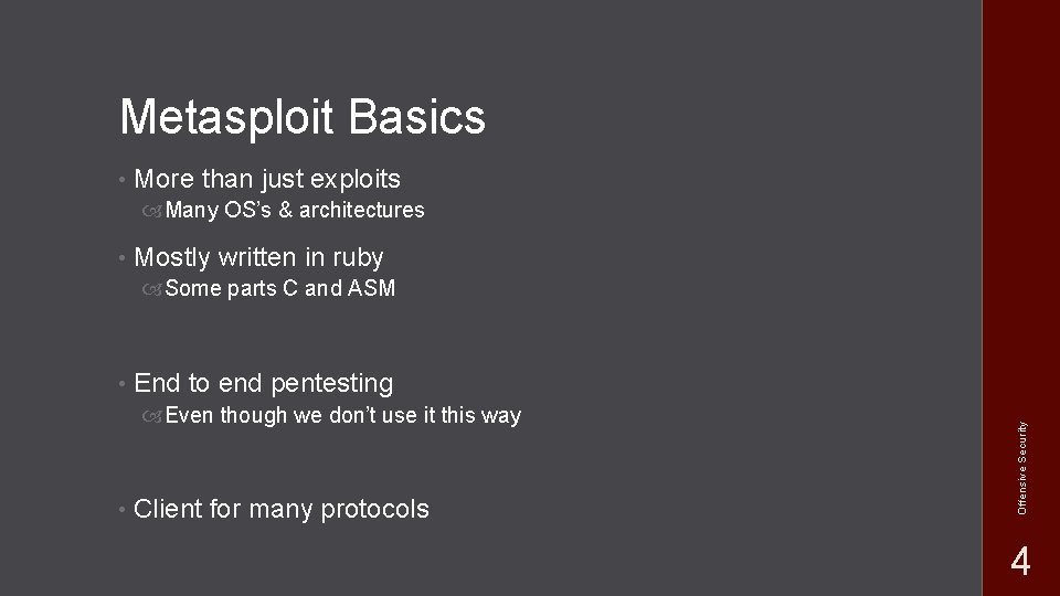 Exploitation MSF Offensive Security Metasploit Framework Penetration ...