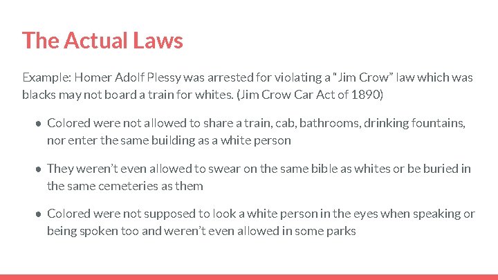 Jim Crow Laws By Skylar Dredge Georgia Matz