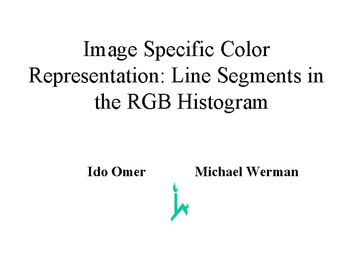Image Specific Color Representation Line Segments in the