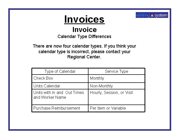 e Billing Training Invoicing Invoices Invoice How to