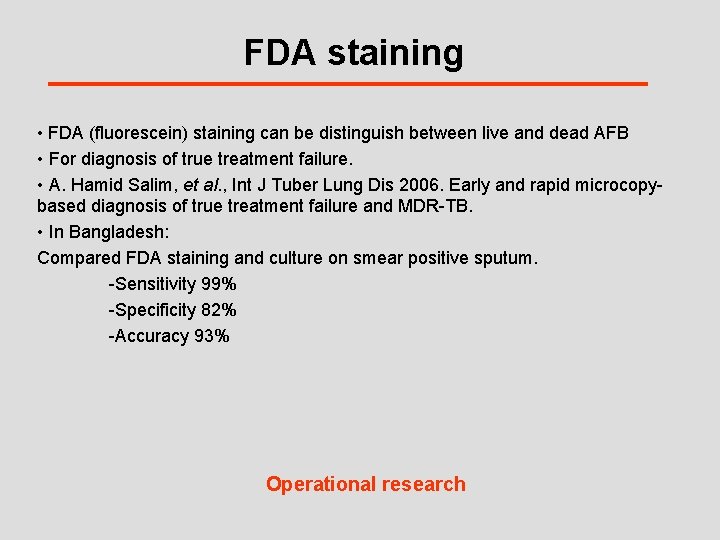 Noncommercial TB tests Brief overview from MSF perspective