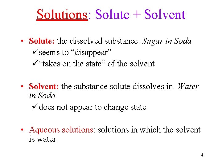 Solutions Edward Wen Learning Outcomes Solutions applying solubility