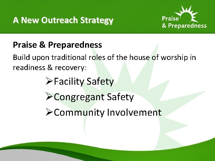 Preparing Houses of Worship for Emergencies A New