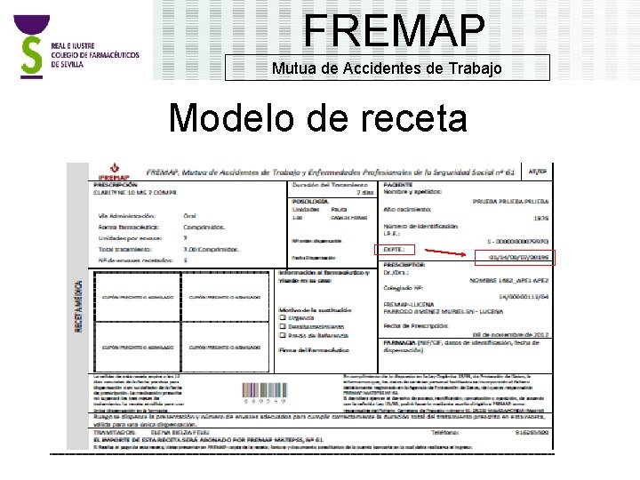 FREMAP Mutua de Accidentes de Trabajo RECETAS DE