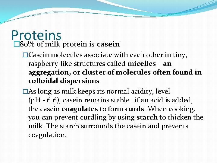 The Biochemistry of Milk The Complex Nature of